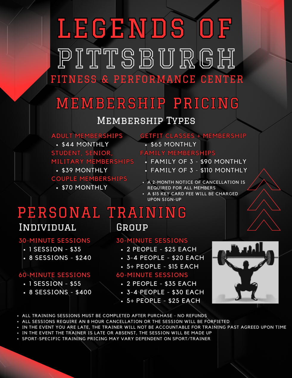 Gym Memberships | Legends of Pittsburgh Fitness